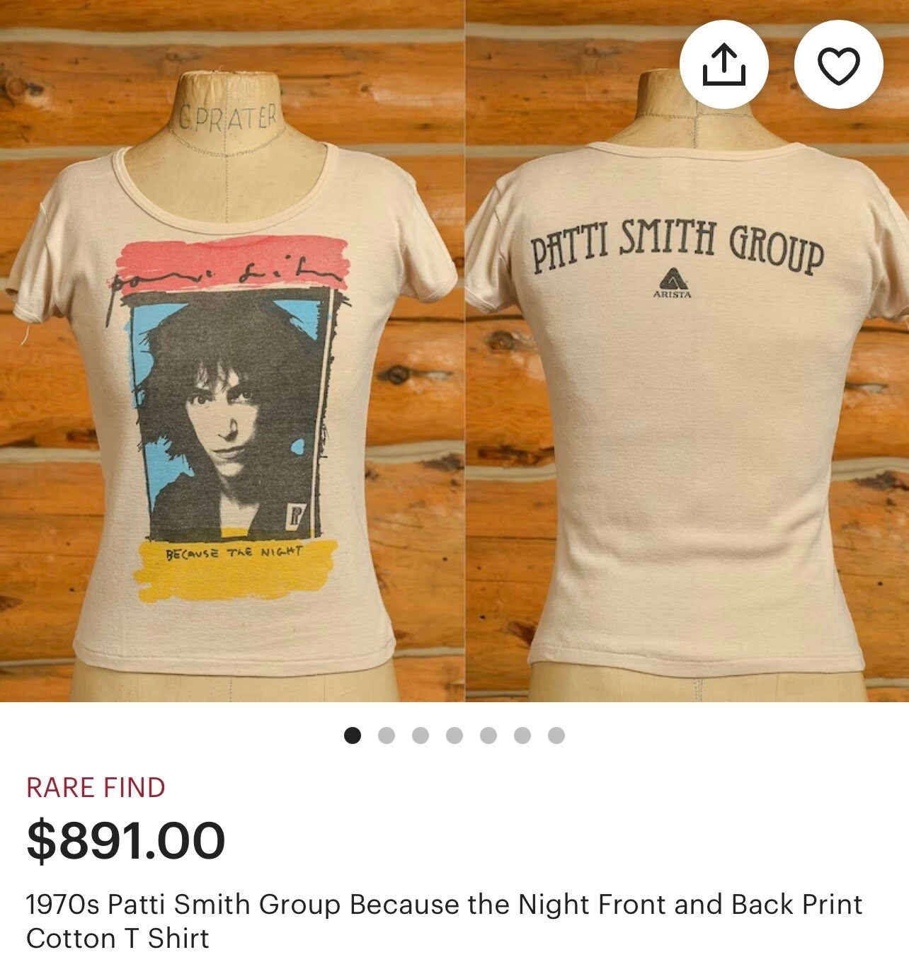 RARE Patti Smith Merch BANGA Tour Concert T-shirt Robert Mapplethorpe ...