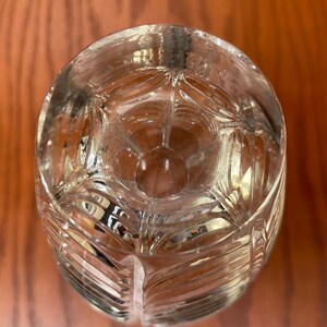 Gorgeous Deep Faceted Crystal Glass Vase Heavy Weighted Unique ...