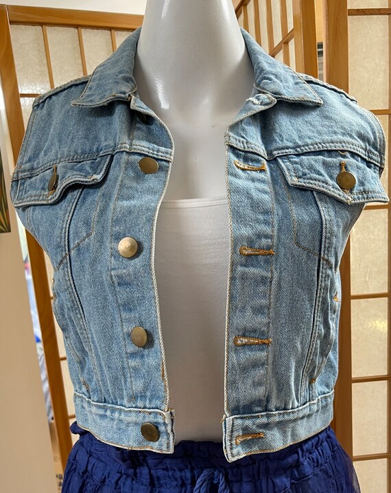 1980s KILLING JOKE Denim Vest Back Patch Jeans Vest … - Gem