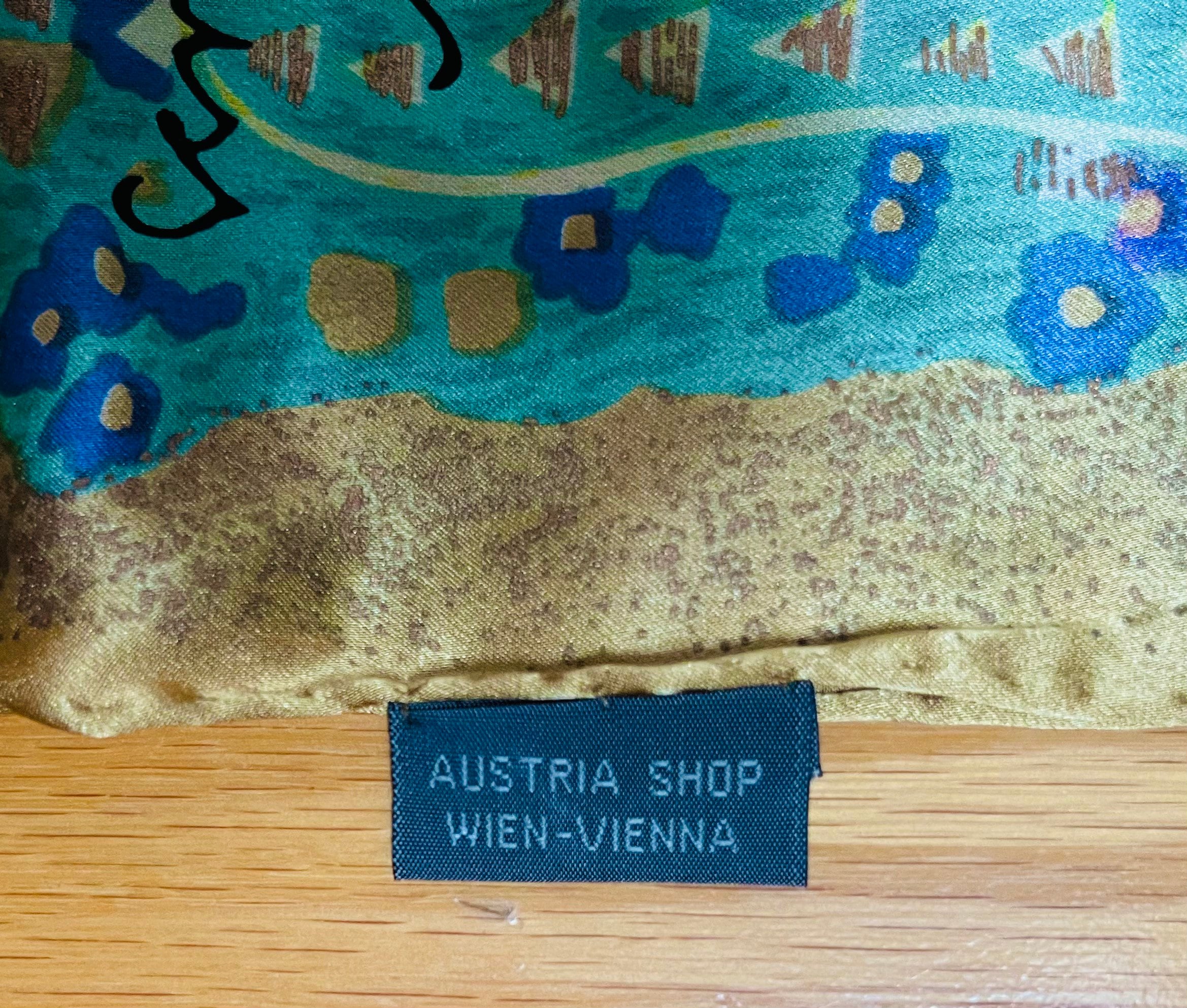 The Kiss by Gustav Klimt Vintage Long Silk Scarf Super Colorful Made in ...