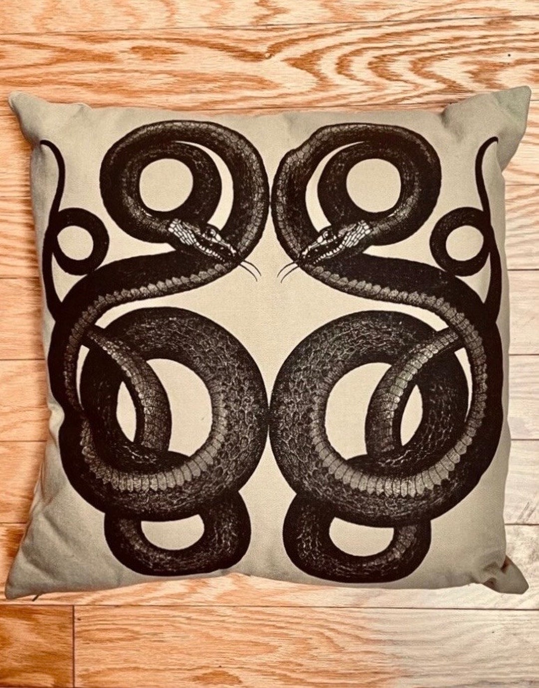 Set of Two Large Snake Pillows Large Size Square Pillows Excellent ...