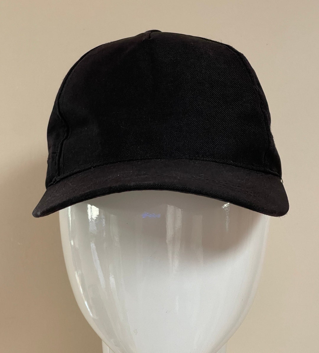 Open Edit Black Canvas Baseball Hat Baseball Cap Solid Black Open Size ...