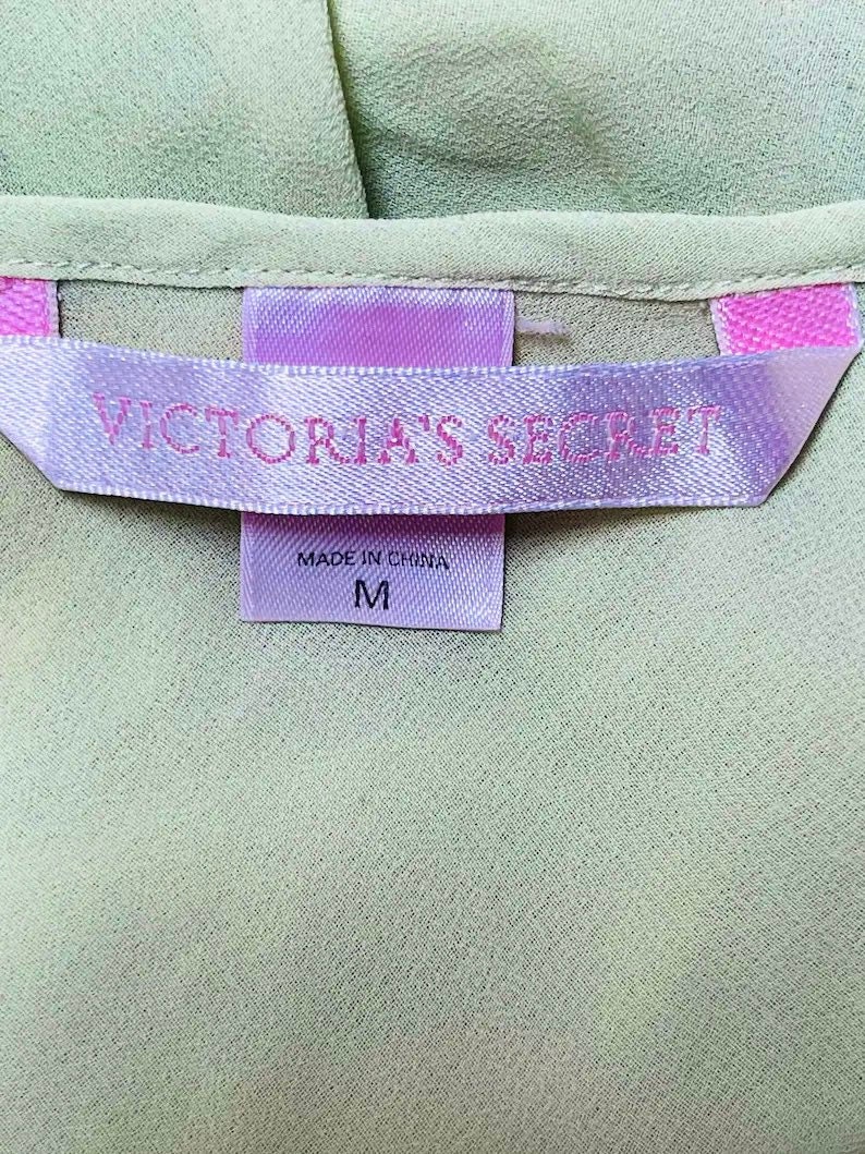 90s Victoria’s Secret Milkmaid Baby Doll Cucumber Green Sheer Nightgown ...