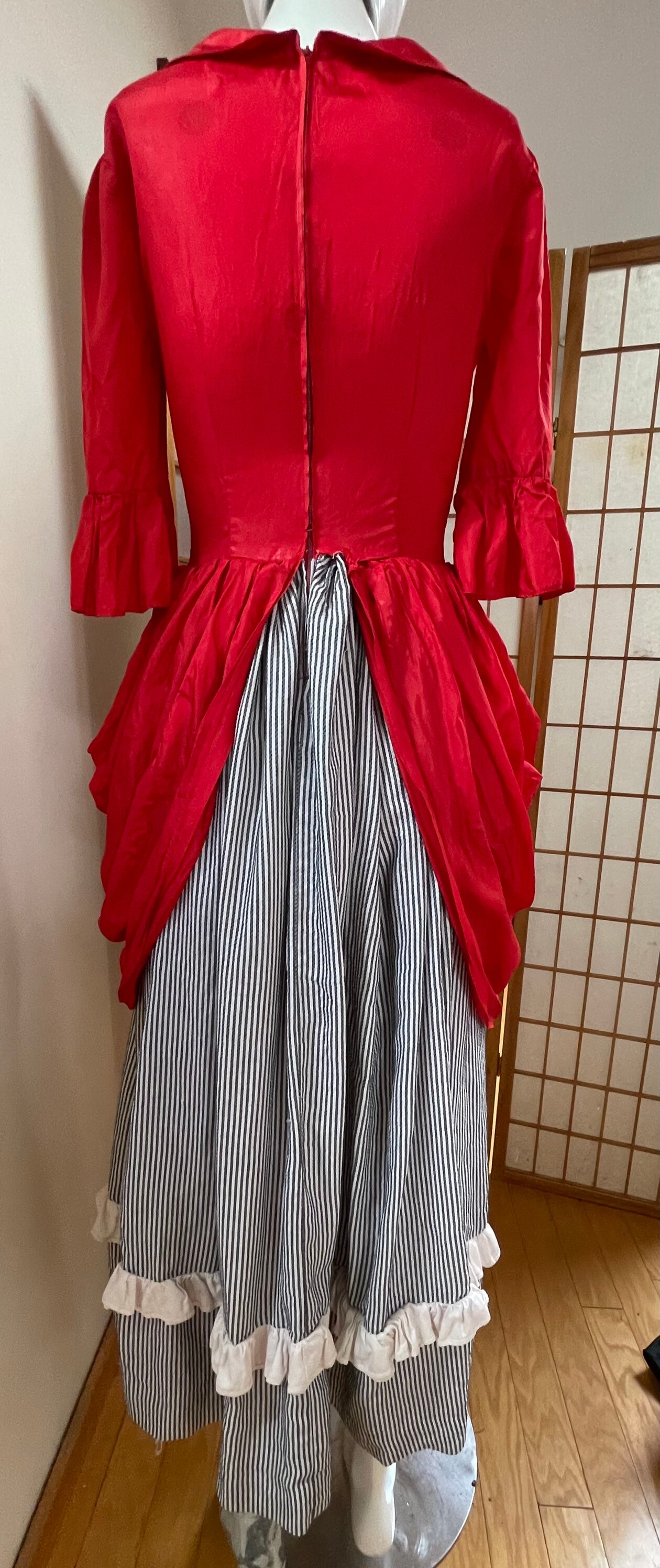 Beautiful Handmade Vintage Regency Style Ruched Peplum Party Dress ...