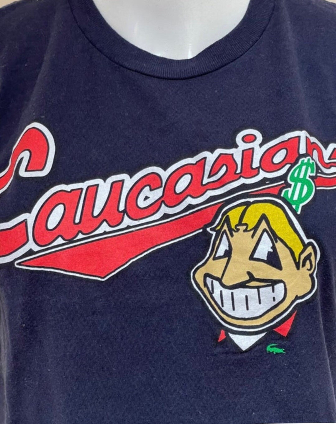 Y2K Indian Sports Mascot Protest Tshirt Dark Navy Native Rights ...