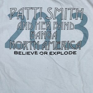 RARE Patti Smith Merch BANGA Tour Concert T-shirt Robert Mapplethorpe ...