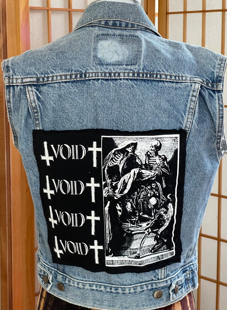 1980s VOID Back Patch Levis Vintage Vest Punk Grunge Emo Goth Underground Hardcore Punk ...