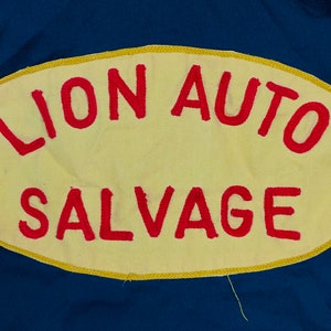 Vintage 1950s Mechanics Jacket Dark Blue Large Back Patch Front Pocket ...