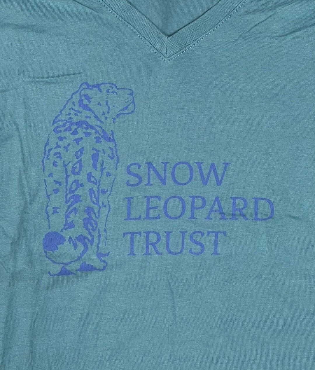 Vintage Snow Leopard Trust Animal T-shirt Preservation Save at Risk Big ...