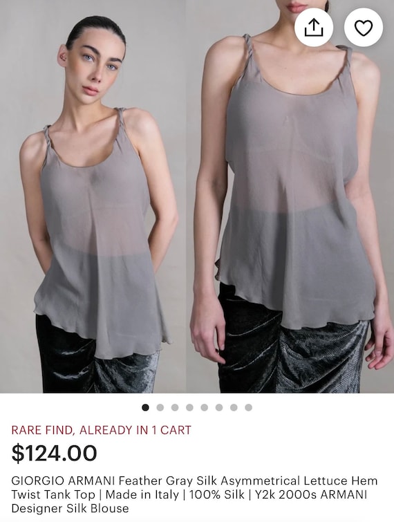 80s Sheer Slip Dress / Long Tank / Tunic Blood Orange… - Gem