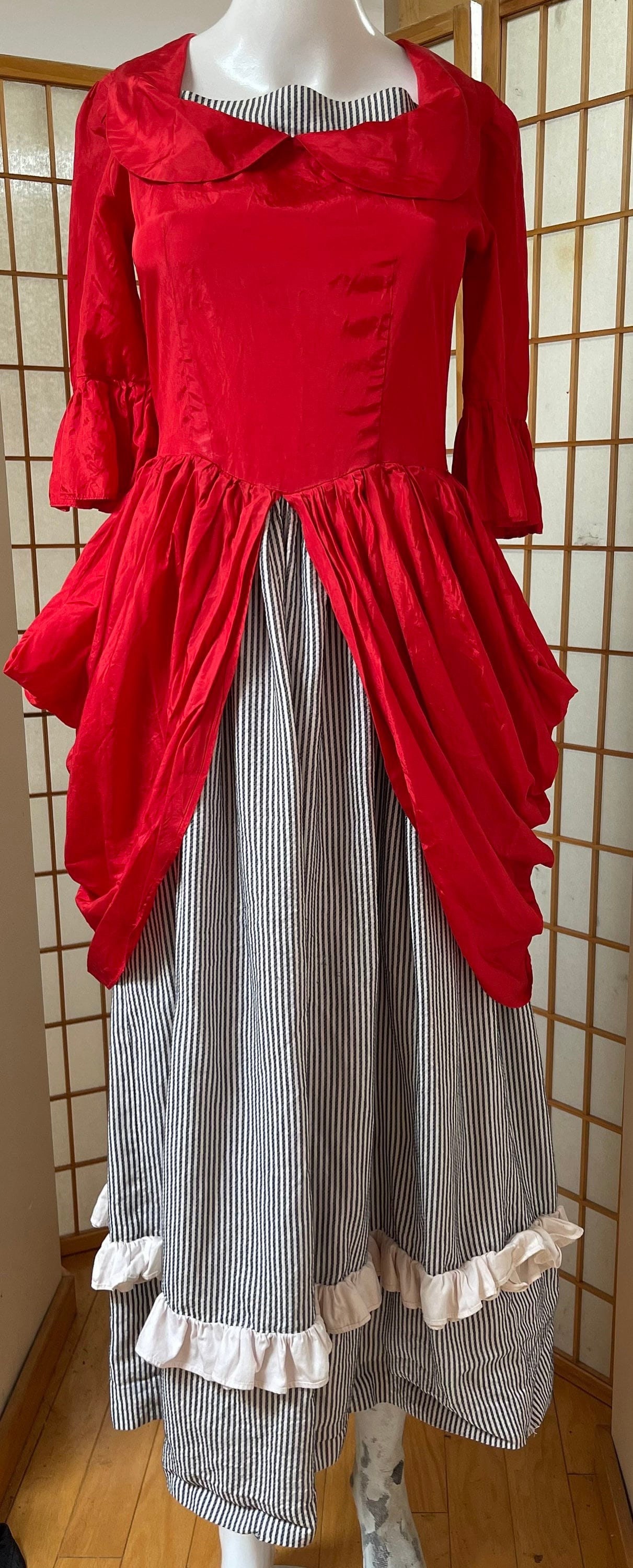 Beautiful Handmade Vintage Regency Style Ruched Peplum Party Dress ...