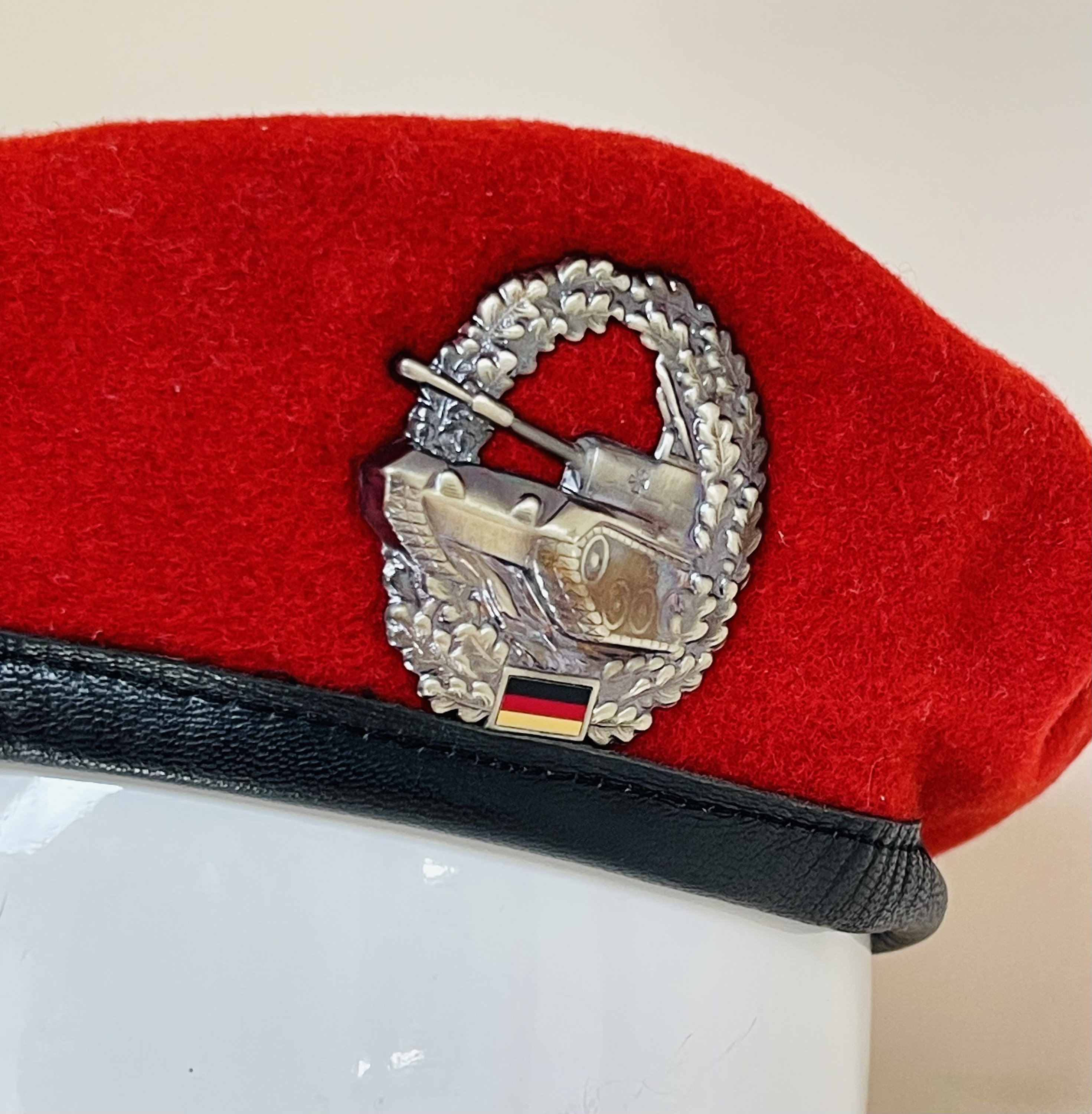 Vintage German BAMBERGER 1979 EULAN BAVER Red Beret Military Wool Hat ...