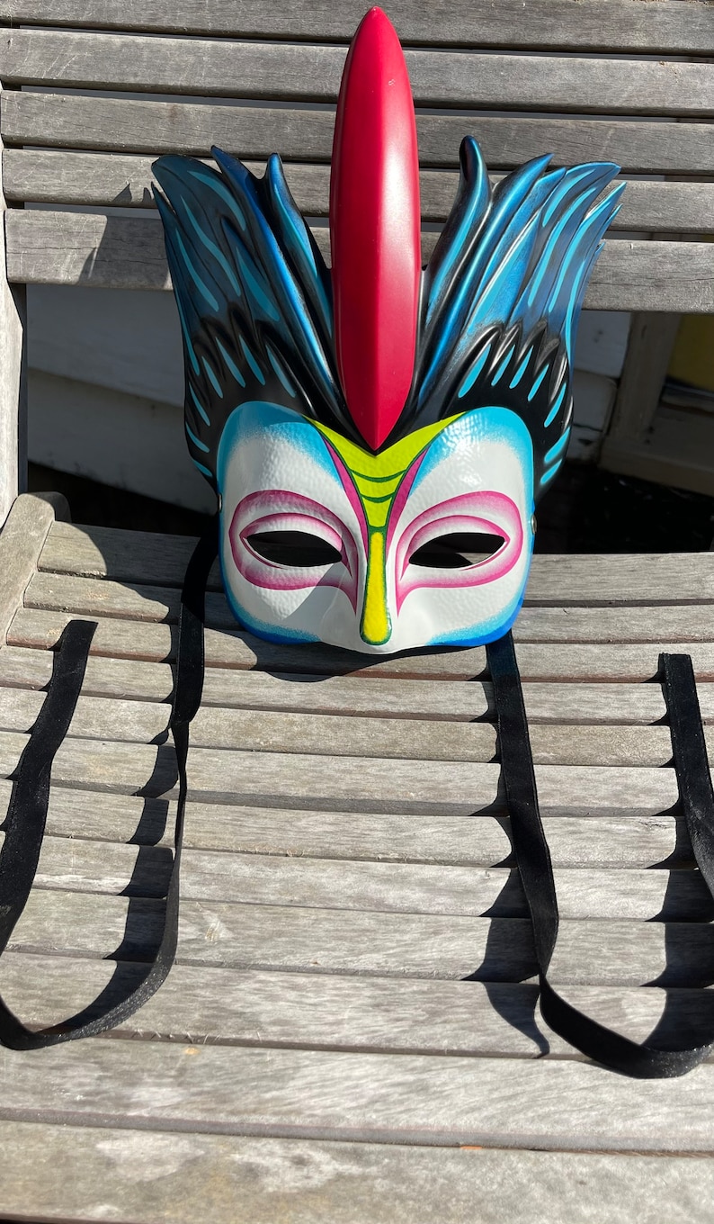 Vintage Cirque Du Soleil Green Lizard Adult Mask 2002 Mystère Show ...