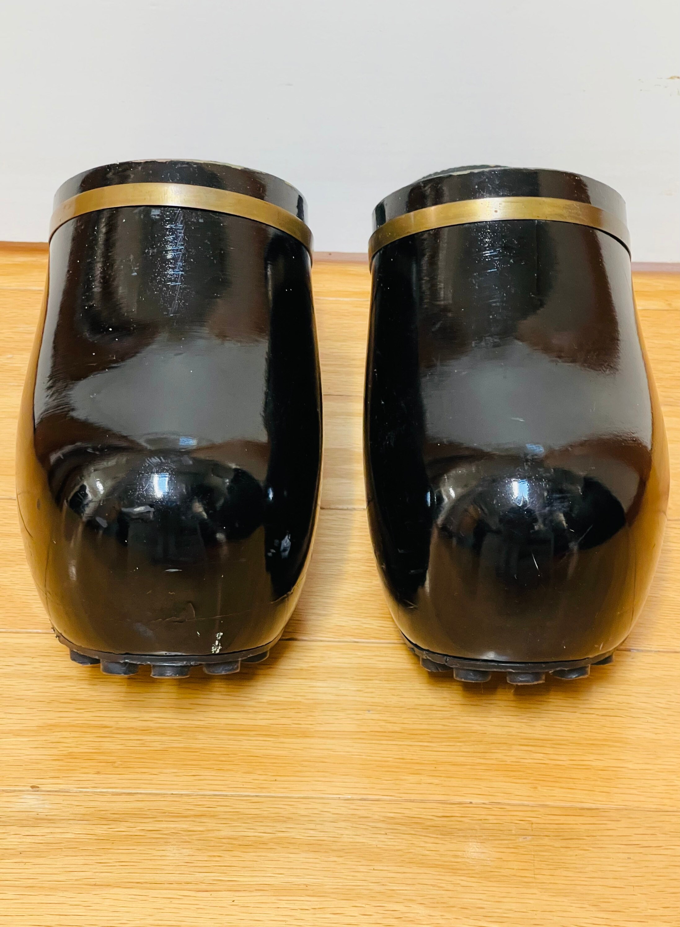 RARE 70s Black Famolare Platform Patent Black Clogs 1973 Famolare ...