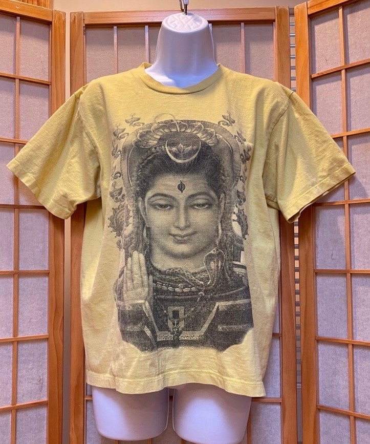 1990s Hindu Shiva Tee Shirt All Over Print Vintage Lord Shiva Perfectly ...