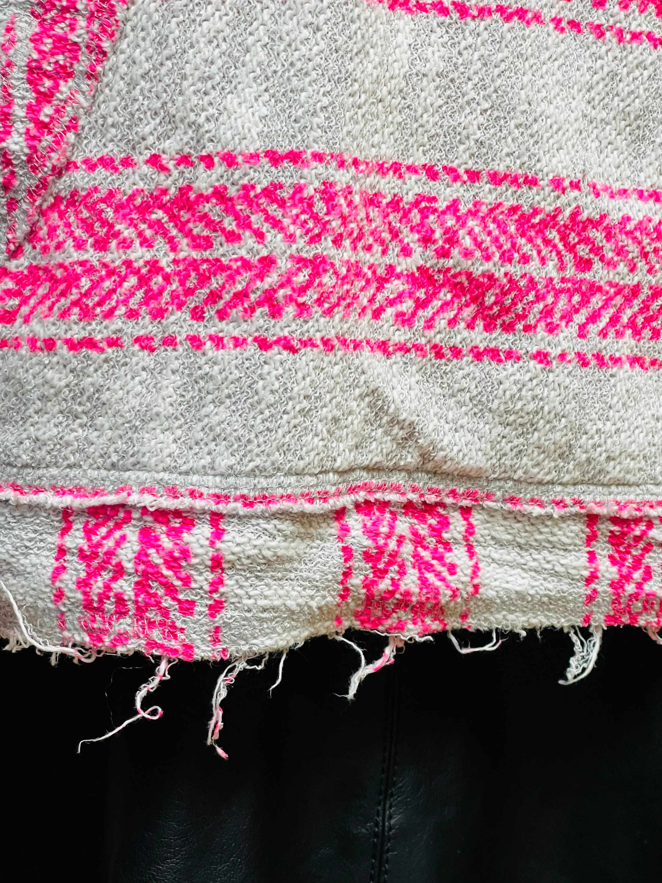 90s Hot Pink Drug Rug Baja Hoodie Florescent Pink Hippie Boho - Etsy