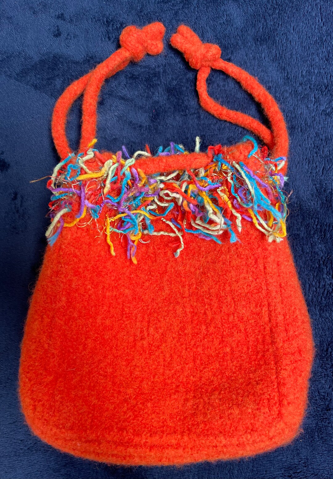 Beautiful Handmade Felt Top Handles Handbag Unique Woven Closure ...