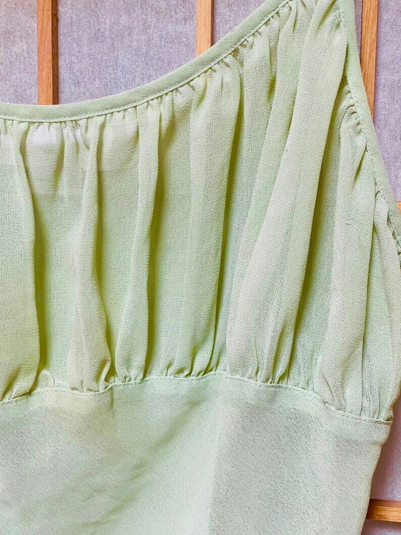 90s Victoria’s Secret Milkmaid Baby Doll Cucumber Green Sheer Nightgown ...