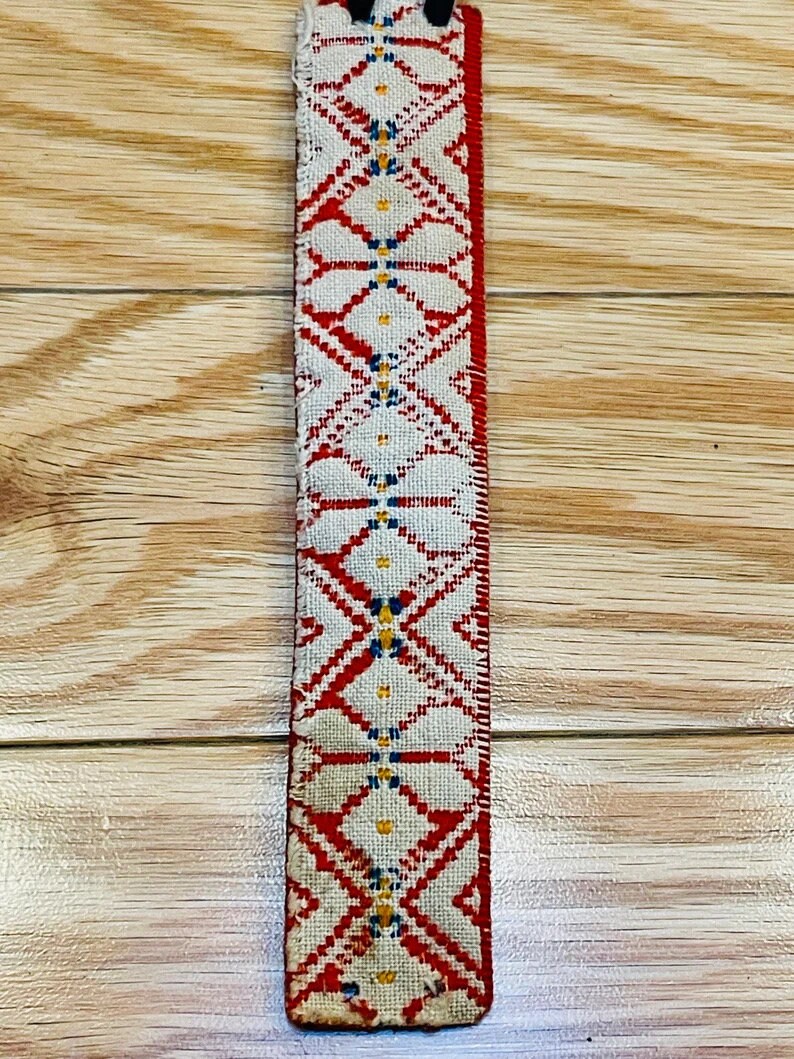 Antique Croatian Floral Pattern Fabric Cuff Repurposed Traditional ...