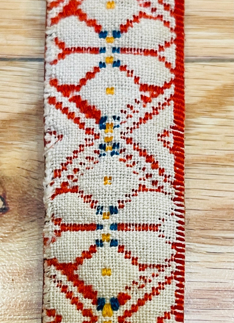 Antique Croatian Floral Pattern Fabric Cuff Repurposed Traditional ...