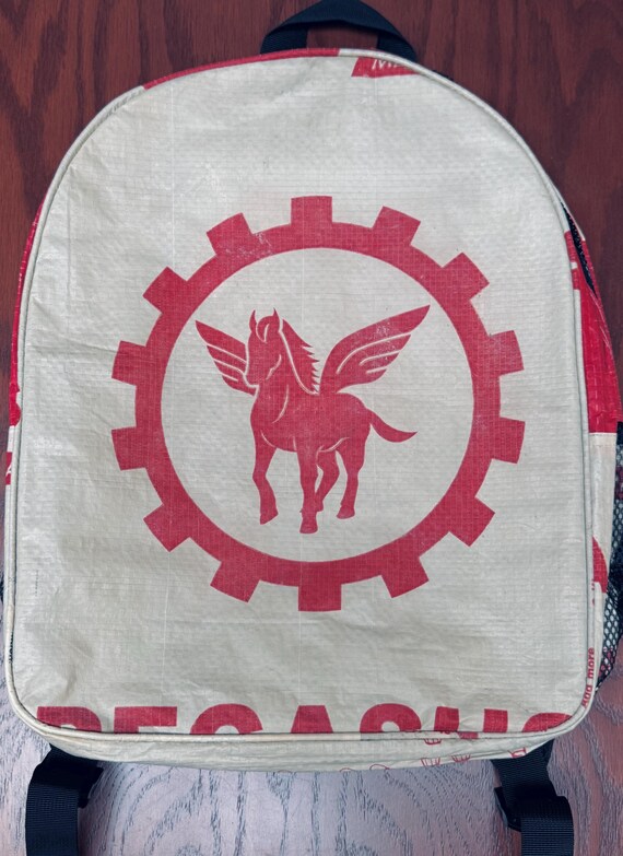 Vintage Pegasus Backpack Antique Cement Bag Repurpose… - Gem