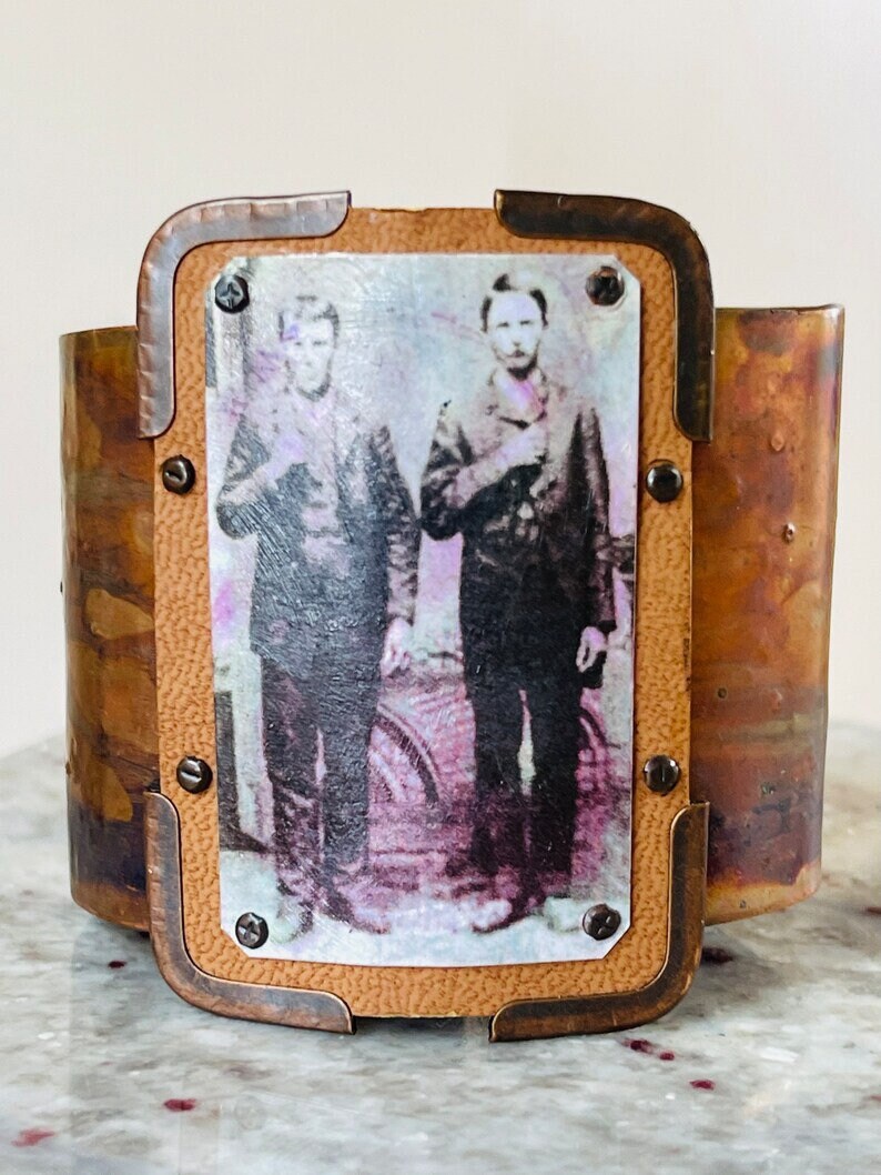 1960s Jesse James Outlaw Handmade Copper Cuff Bracelet Jesse & Frank ...