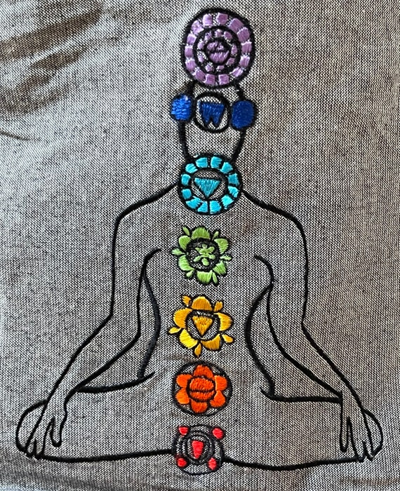 Crossbody Bag Chakras Yoga Yogi Embroidery Cotton Boh… - Gem
