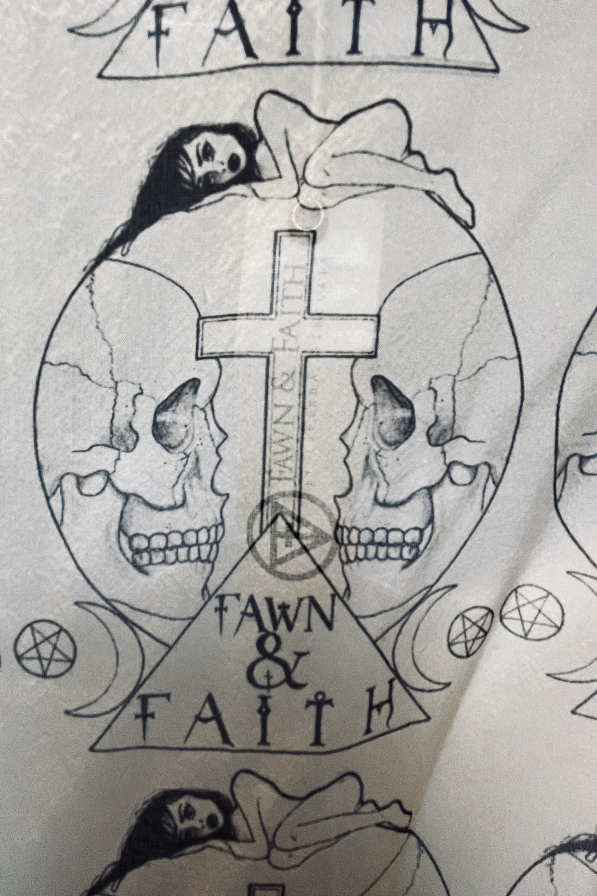 RARE Faith & Fawn Goth Goddess Deadstock Dress Black White Sheer ...