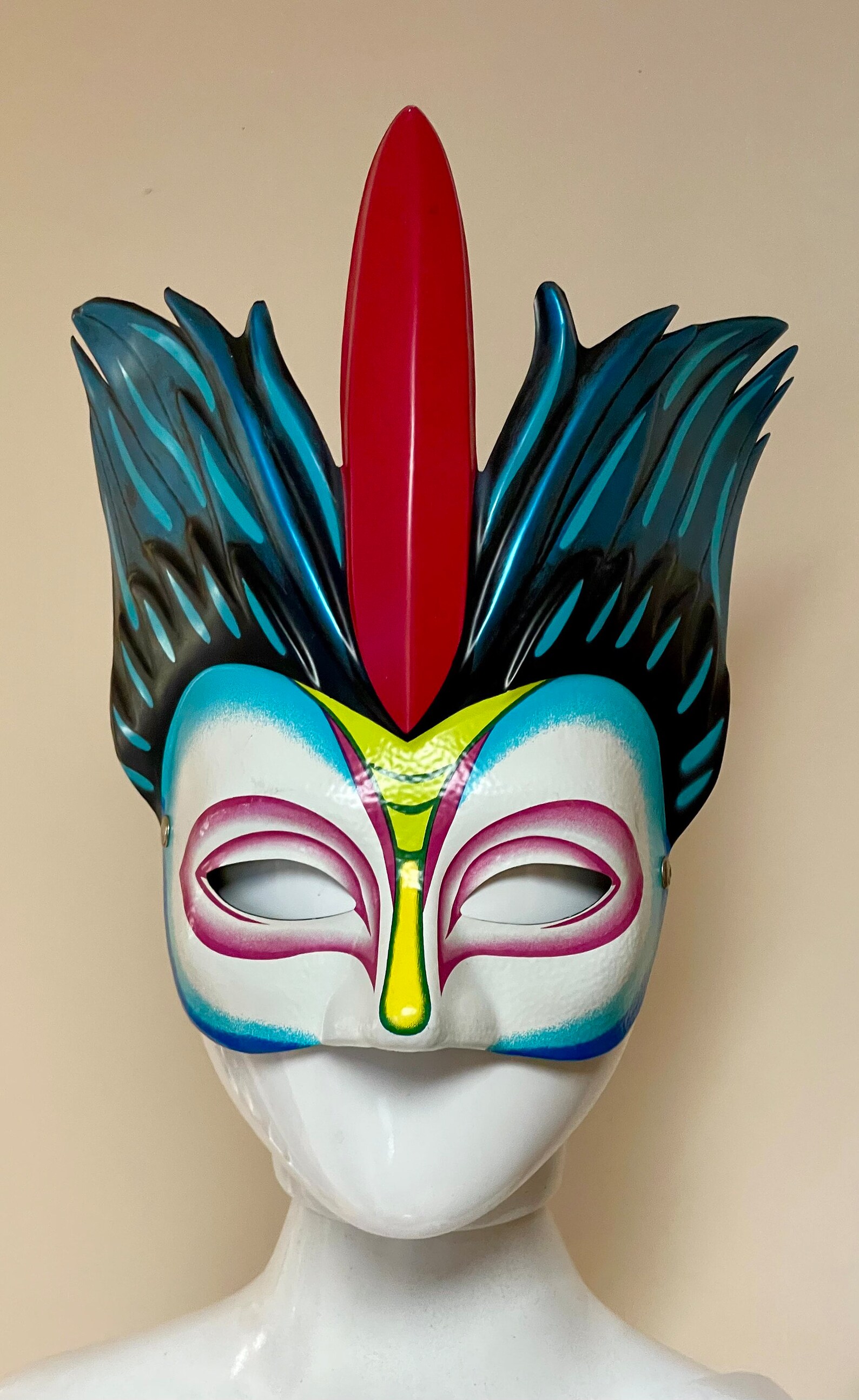 Vintage Cirque Du Soleil Green Lizard Adult Mask 2002 Mystère Show ...