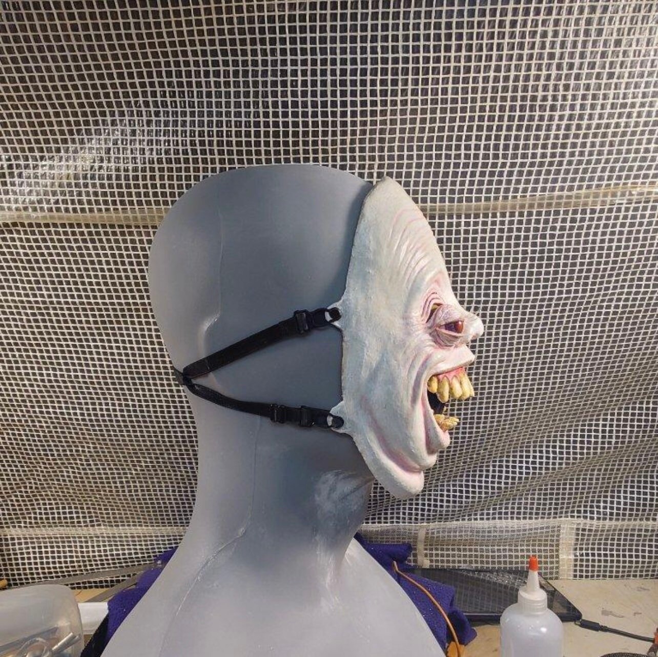 OOAK Horror Costume Mask Goth Latex Mask Light Color 2023 Original ...