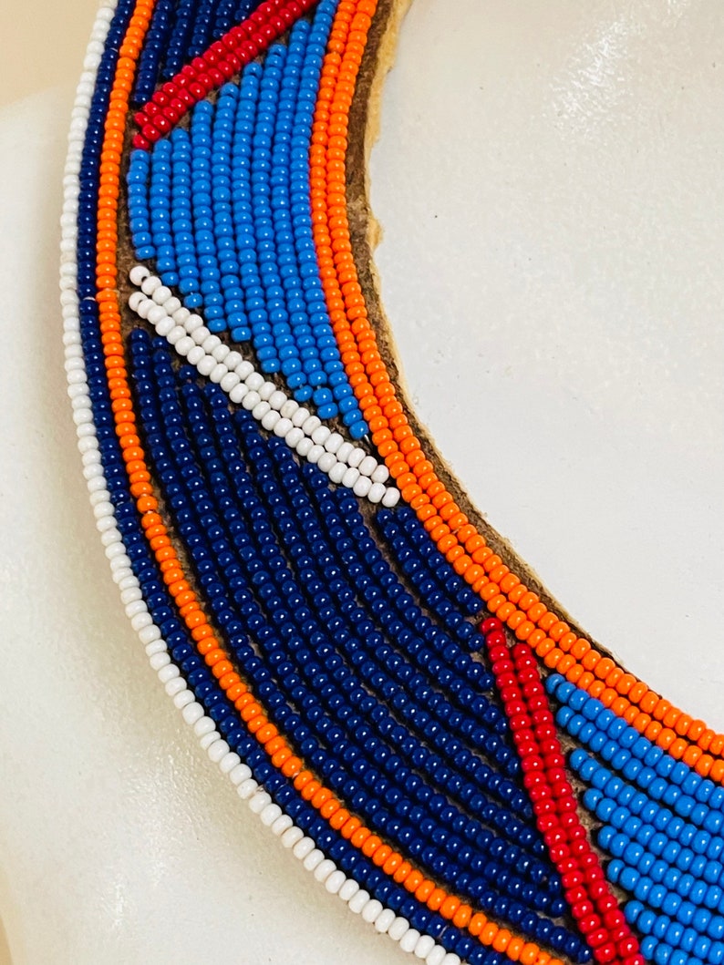 1960s Maasai Wedding Necklace Vintage African Bib Necklace Handmade ...