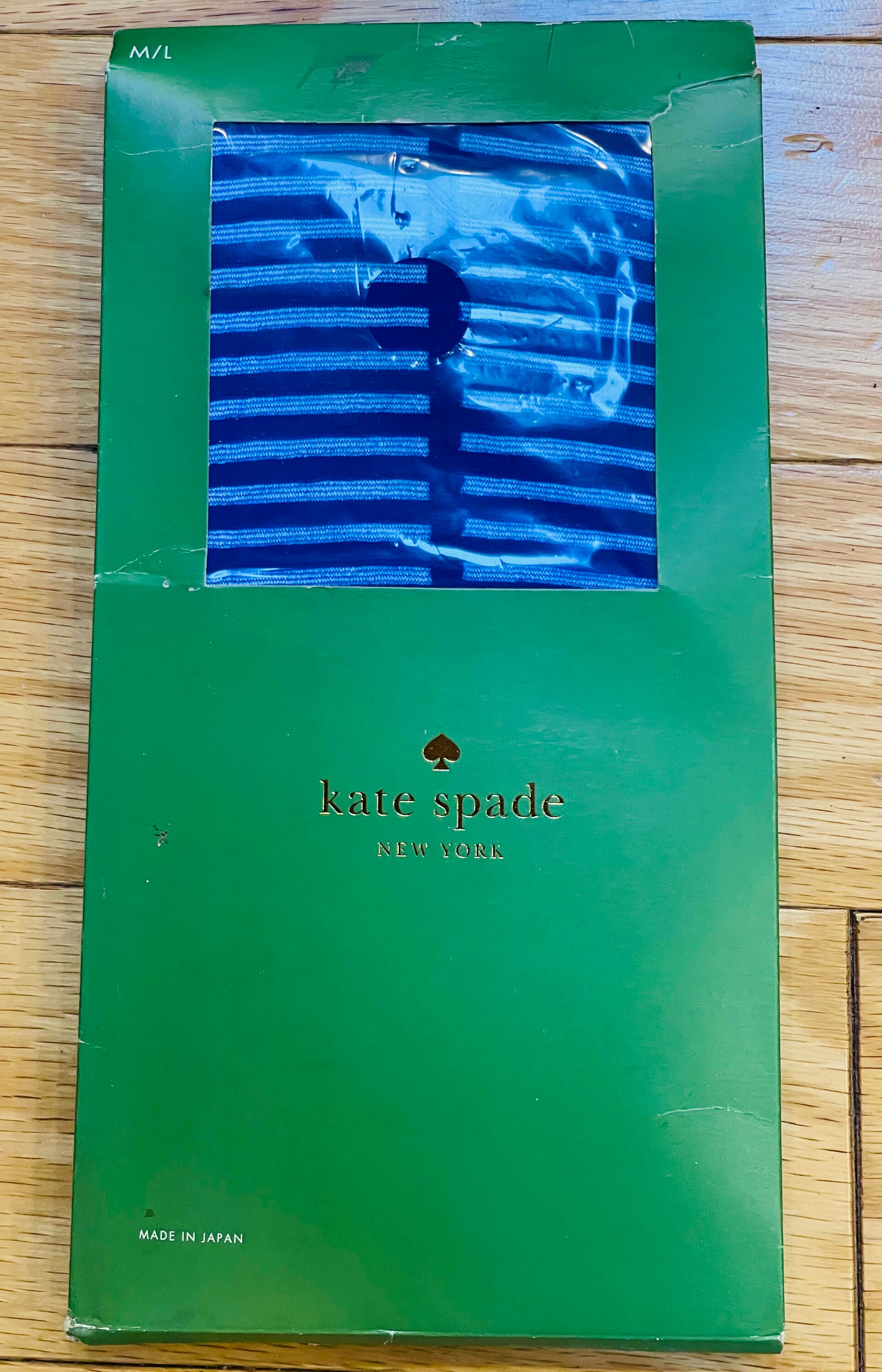 90s Kate Spade Cobalt Blue Textured Tights / Stockings Beautiful Color ...