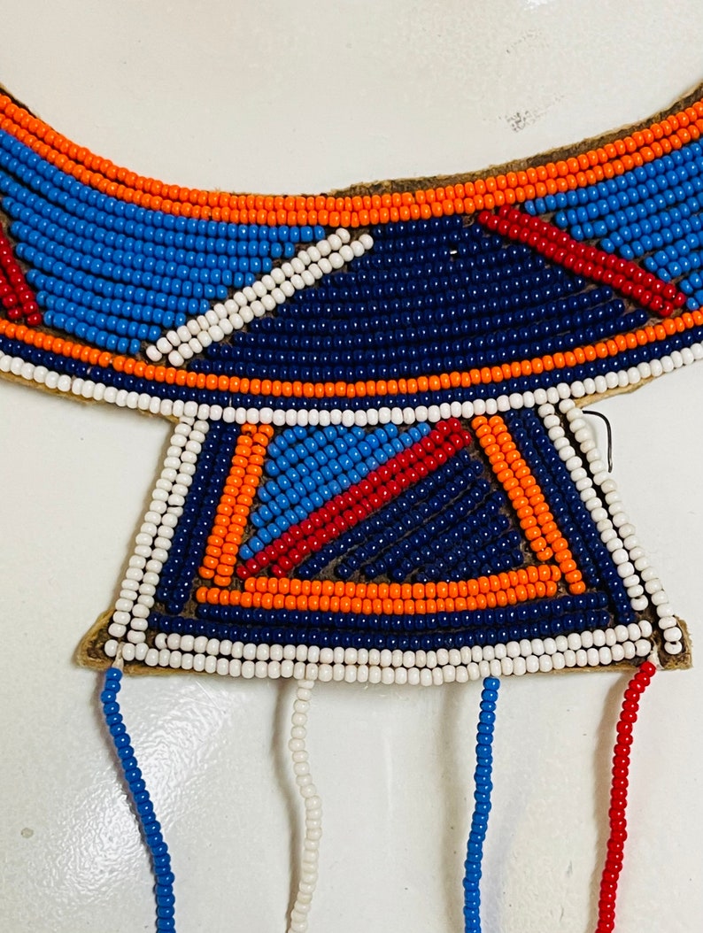 1960s Maasai Wedding Necklace Vintage African Bib Necklace Handmade ...