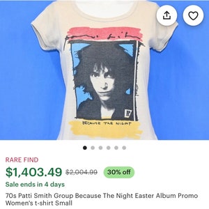 RARE Patti Smith Merch BANGA Tour Concert T-shirt Robert Mapplethorpe ...