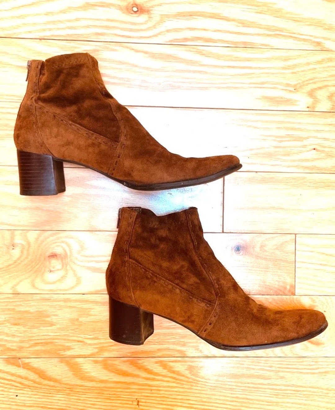 Amazing Ginger Suede Boot Chelsea Boots Suede Leather Booties Western ...