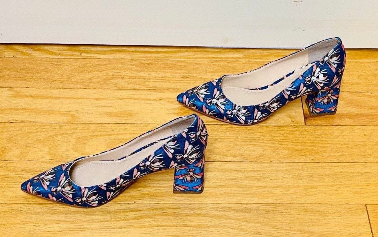 New Brocade Flies Shoes Embroidered Woven Tapestry Brocade Pointed Toes ...