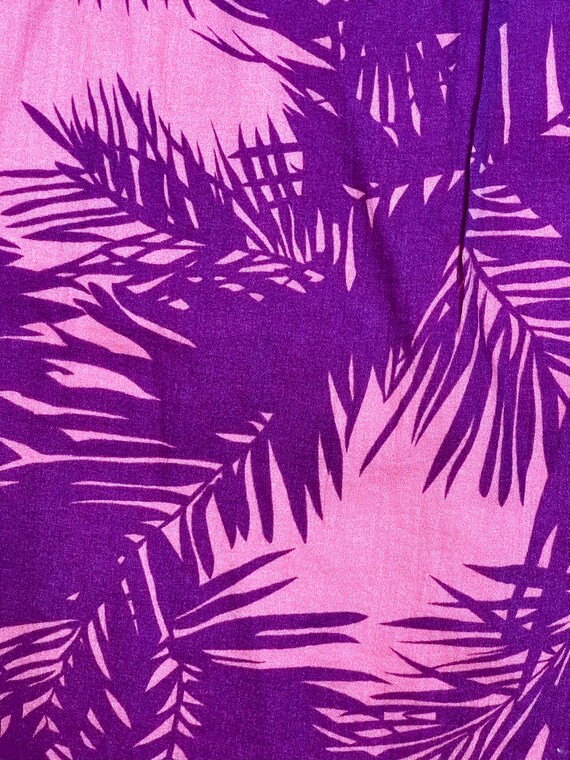 Vintage Pink & Purple Tropical Leaves Sleeveless Summ… - Gem