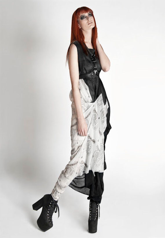 RARE Faith & Fawn Goth Goddess Deadstock Dress Black … - Gem