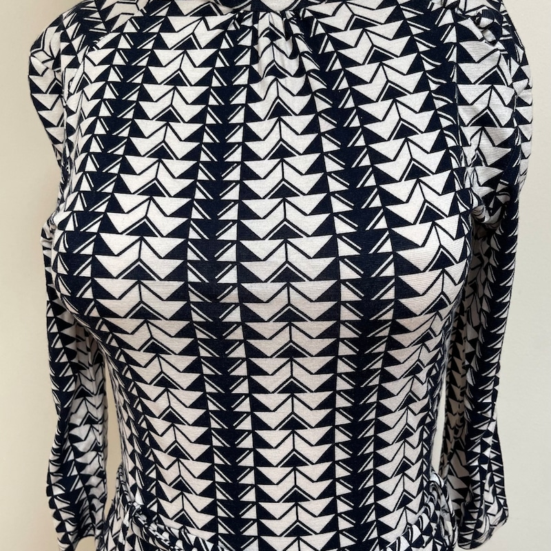 Navy Chevron Dress - Etsy