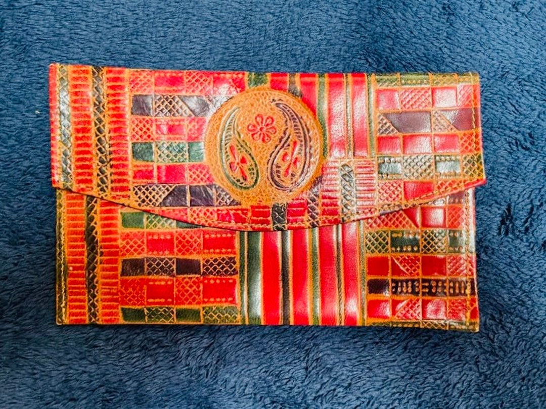 Vintage Hippie Era Handmade Shantiniketan West Bengal Indian Multicolor ...