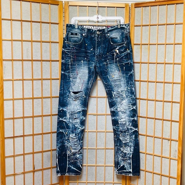 Mens Ripped Punk Jeans - Etsy