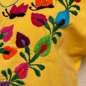 Handmade Mexican Oaxacan Huipil Indigenismo Blouse Cantelope Color ...