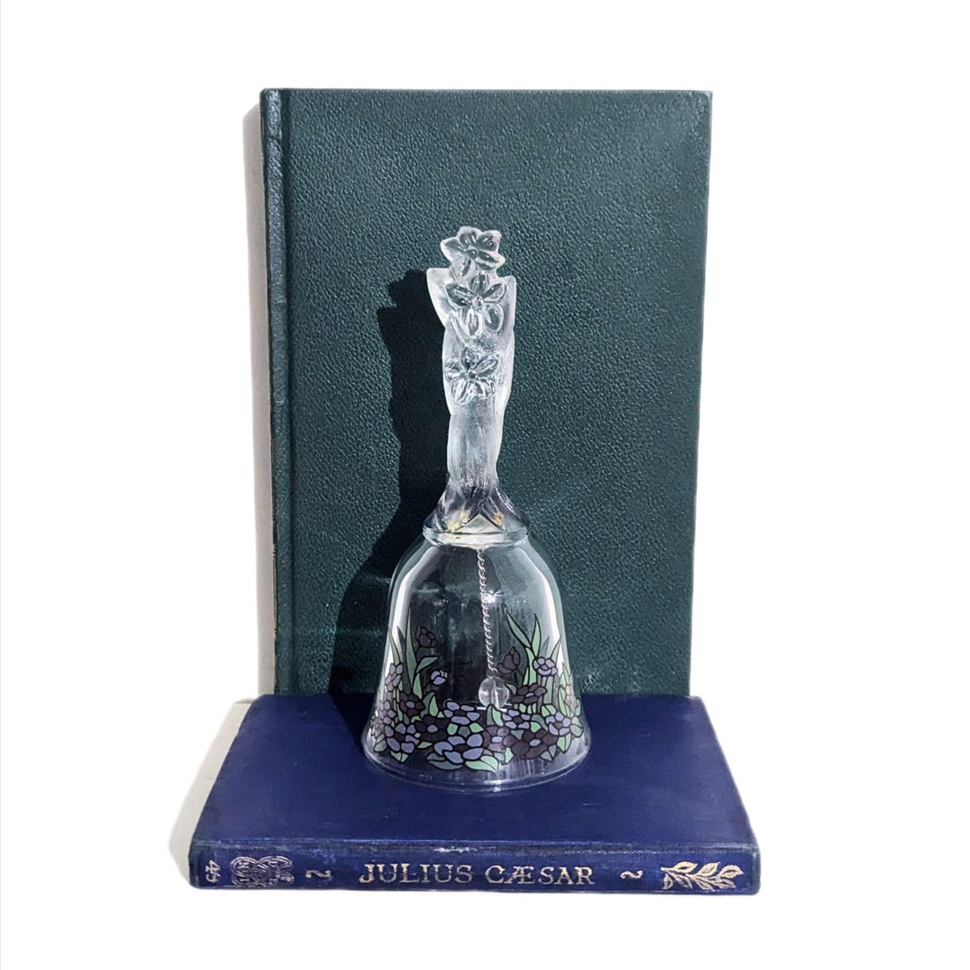 Vintage Avon Floral Fantasy Bell Glass Flower Bell Avon Crystal Bell ...