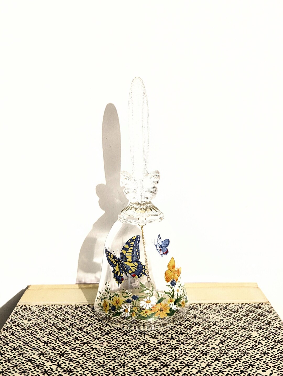 Vintage Avon Butterfly Bell Glass Butterfly Bell Avon Crystal Bell ...