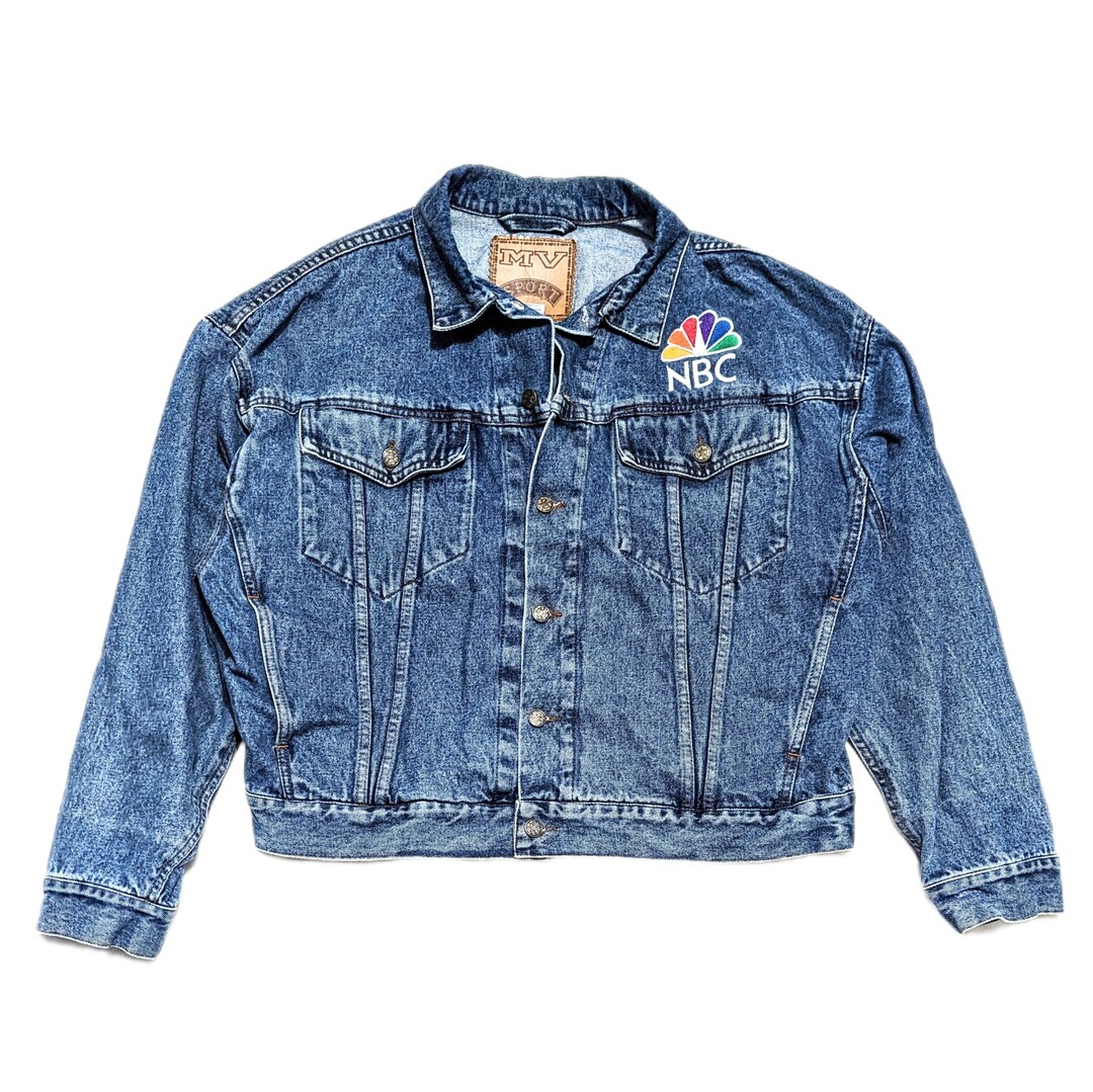 Vintage MV Sport Denim Jacket Mens MV Sport Jacket Mens NBC Embroidered ...