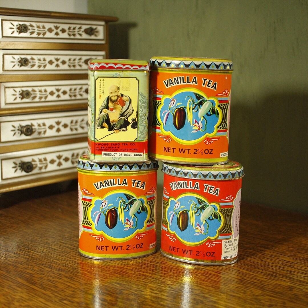 Vintage Kwong Sang Tea Co. Colorful Vanilla Black Tea Tins - Etsy