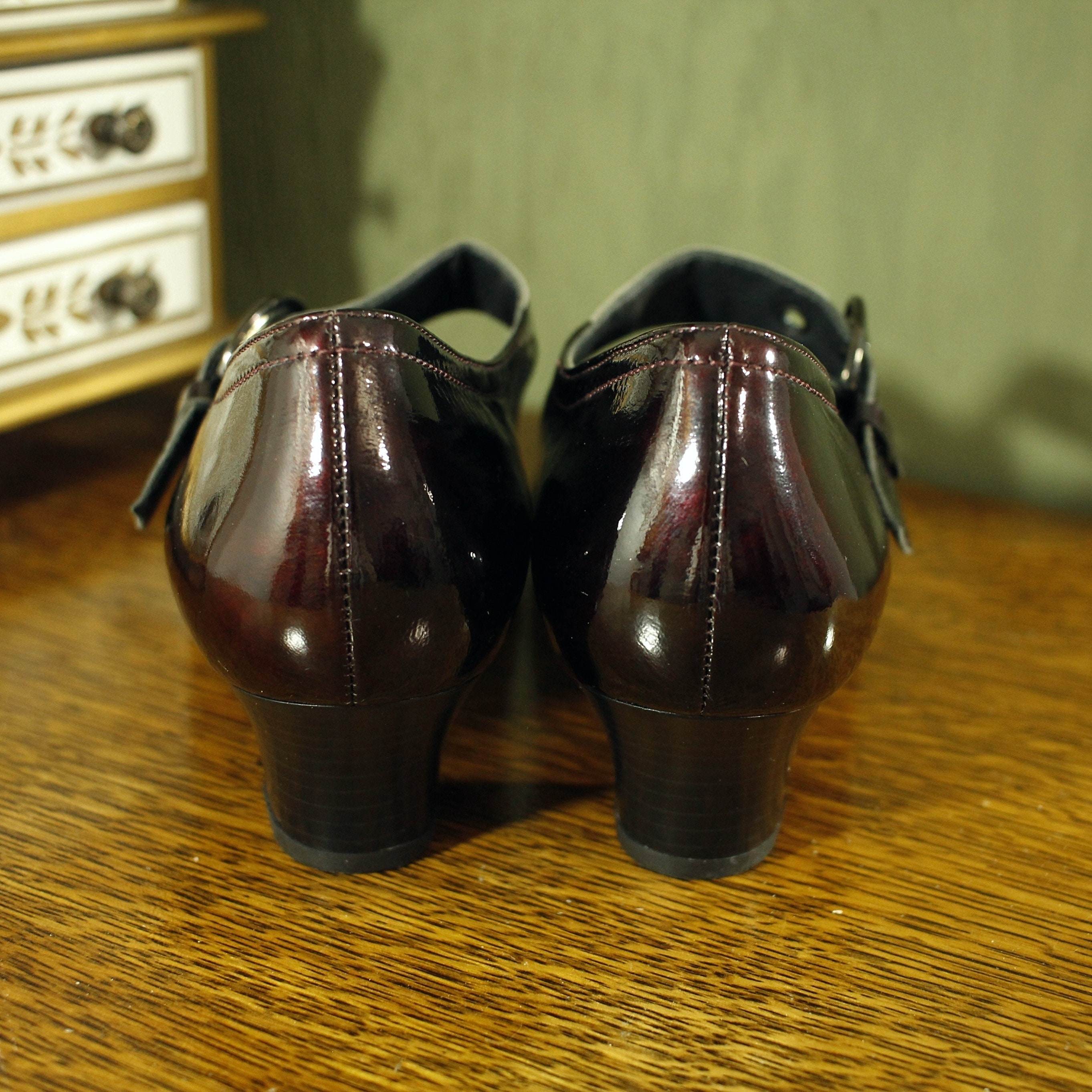 Vintage Semler Dark Red Patent Leather Mary Janes Vintage Dark - Etsy