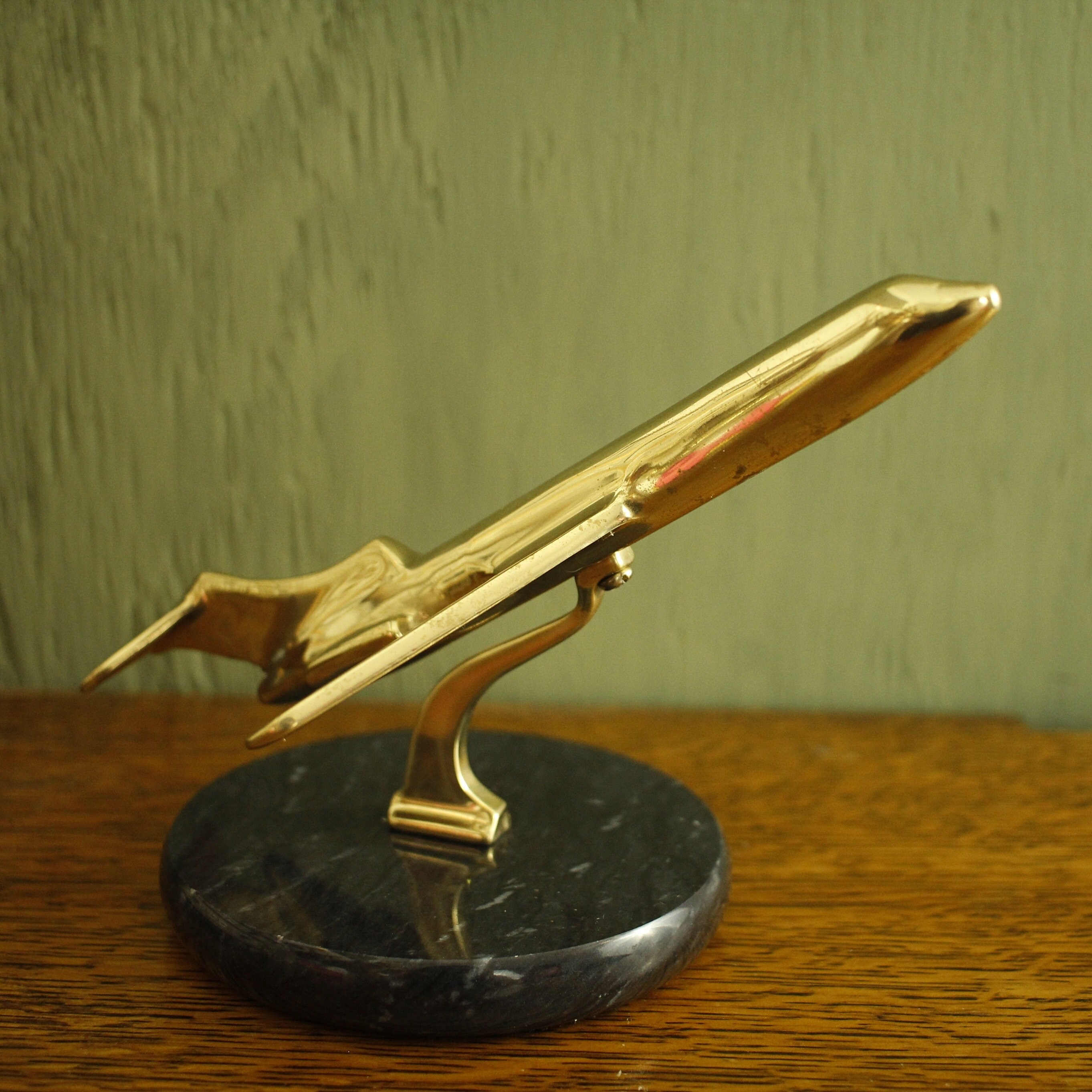 Brass Airplane Figurine Brass Airplane Sculpture Brass Airplane ...