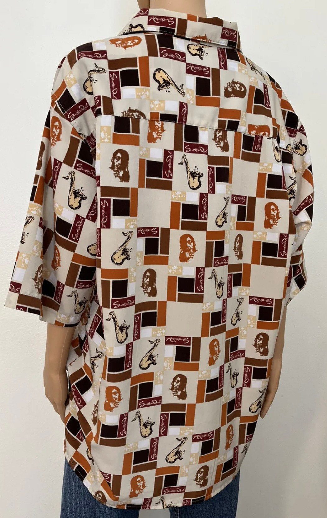 South Pole-mens, 90s Vintage, Cream, Jazz Miles, Button Up, 100% ...