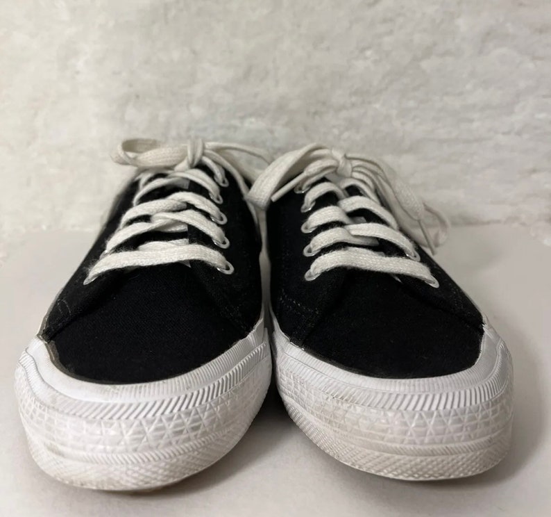 Keds-90’s Vintage, Black/white, Canvas, Thick Sole, Shoes. Size-8.5m - Etsy